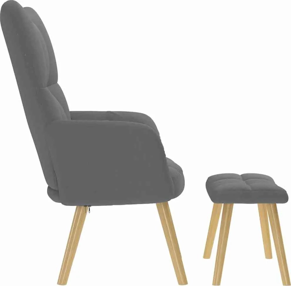 vidaXL Relaxační křeslo s podnožkou textil [4016785] Barva: Hnědá