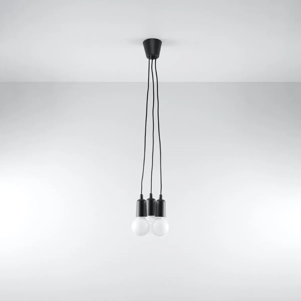 Sollux Lighting Závěsné svítidlo DIEGO 3 černé