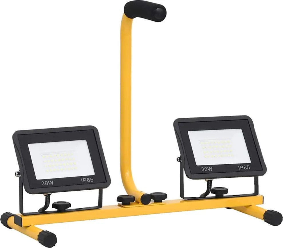 LED reflektor s rukojetí 2 x 30 W studené bílé světlo 149650