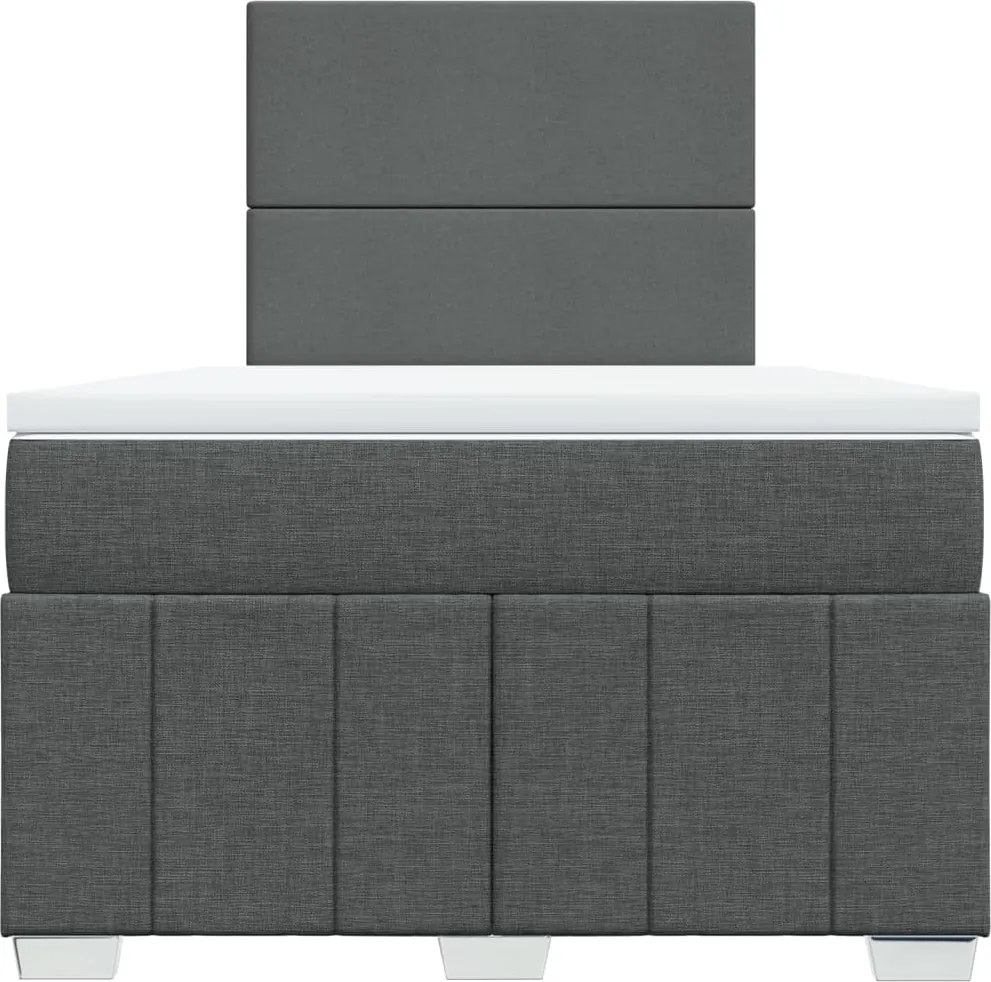 Box spring postel s matrací tmavě šedá 120x190 cm textil 3293901