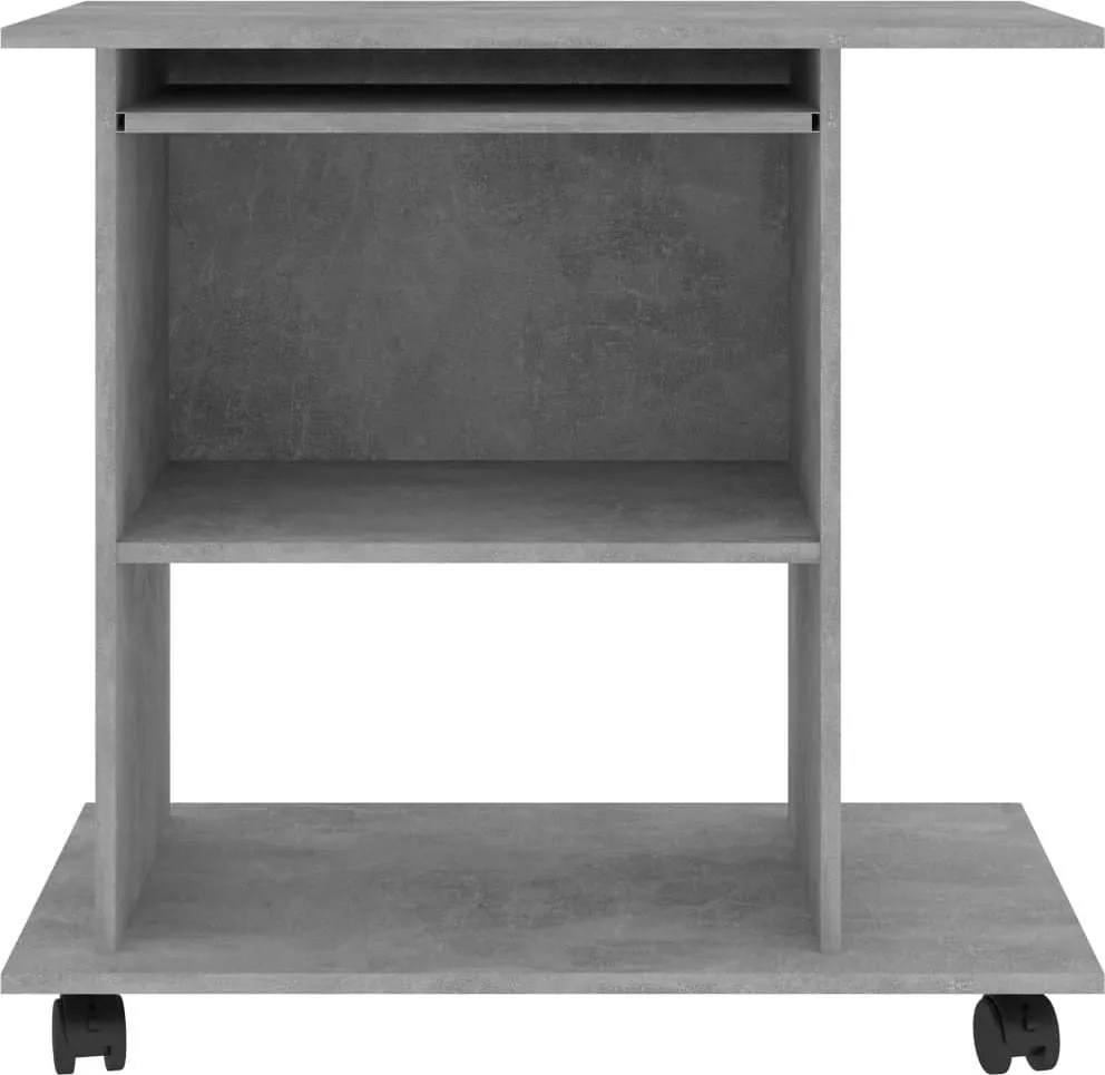 vidaXL Počítačový stůl 80 x 50 x 75 cm dřevotříska [802898] Barva: šedá sonoma
