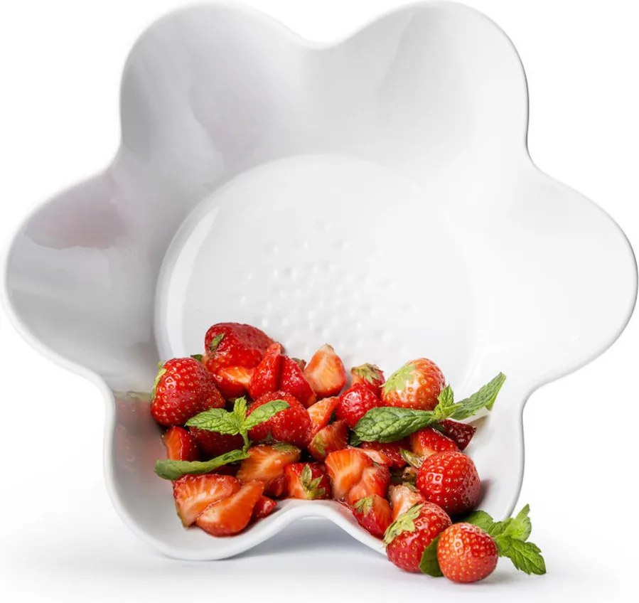 Keramická mísa PICCADILLY FLORA Ø25,5 cm, bílá