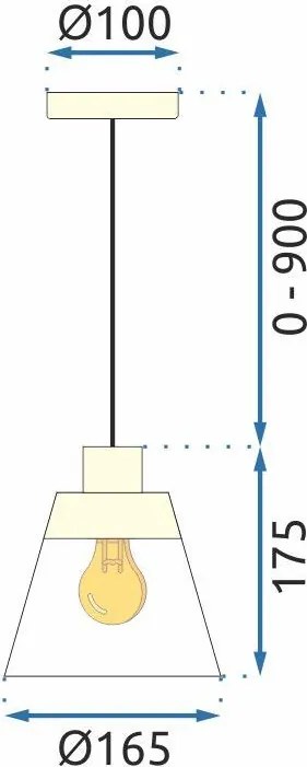 Toolight - Stropní svítidlo E27 60W APP895-1CP, zlatá, OSW-07022