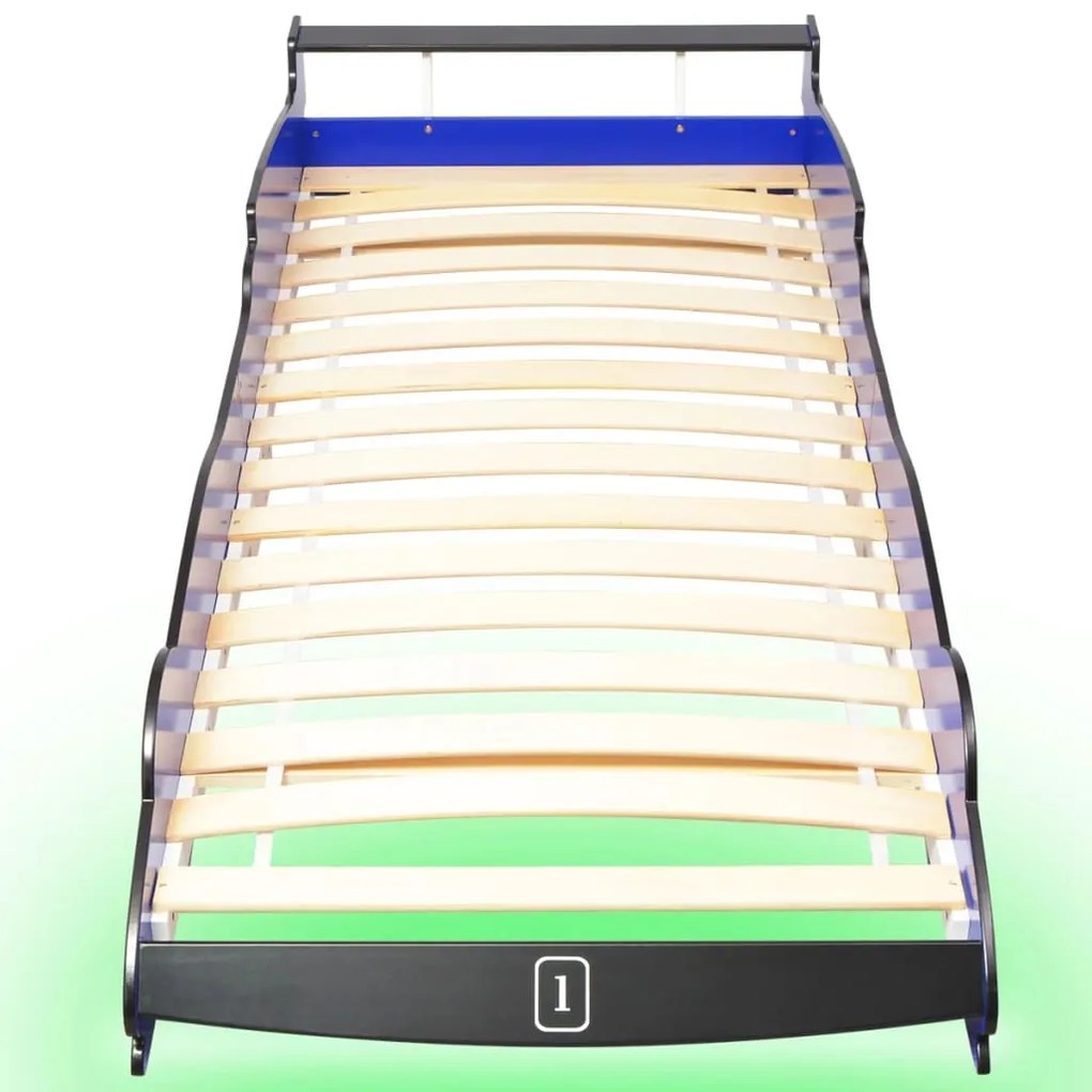 Dětská LED postel závodní auto, 90x200 cm, modrá - Default Title
