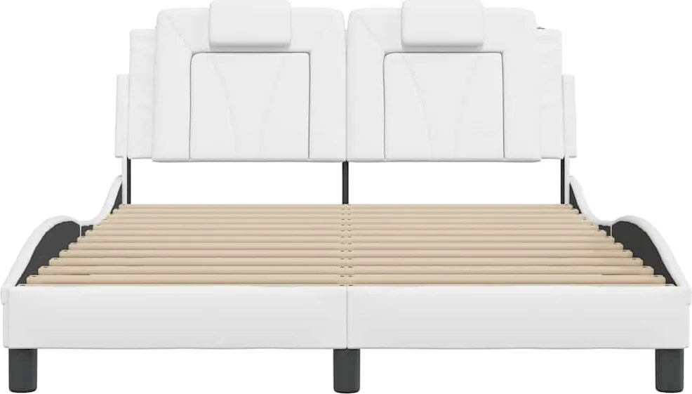Rám postele Viana bez matrace bílý 140x200 cm umělá kůže 3208097