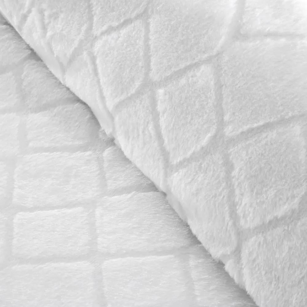 Bílé povlečení na dvoulůžko z mikroplyše 200x200 cm Cosy Diamond – Catherine Lansfield