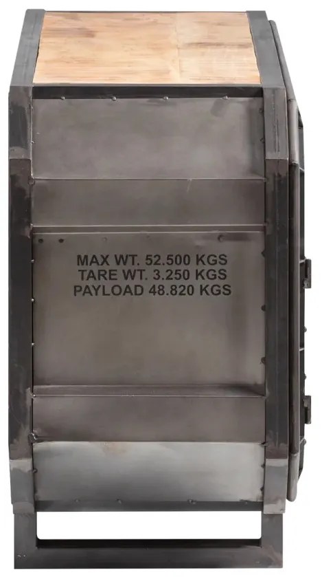furniture-nabytek.cz - TV stolek Barkston kovový, šedá barva – 160×48×80 cm