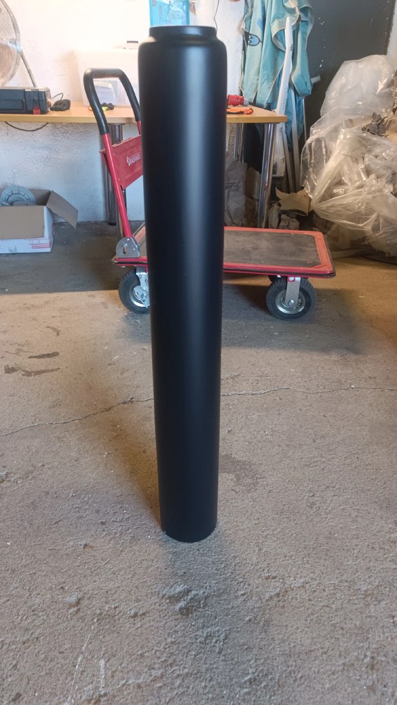 Váza DIRETO, sklolaminát, výška 100 cm, černý mat