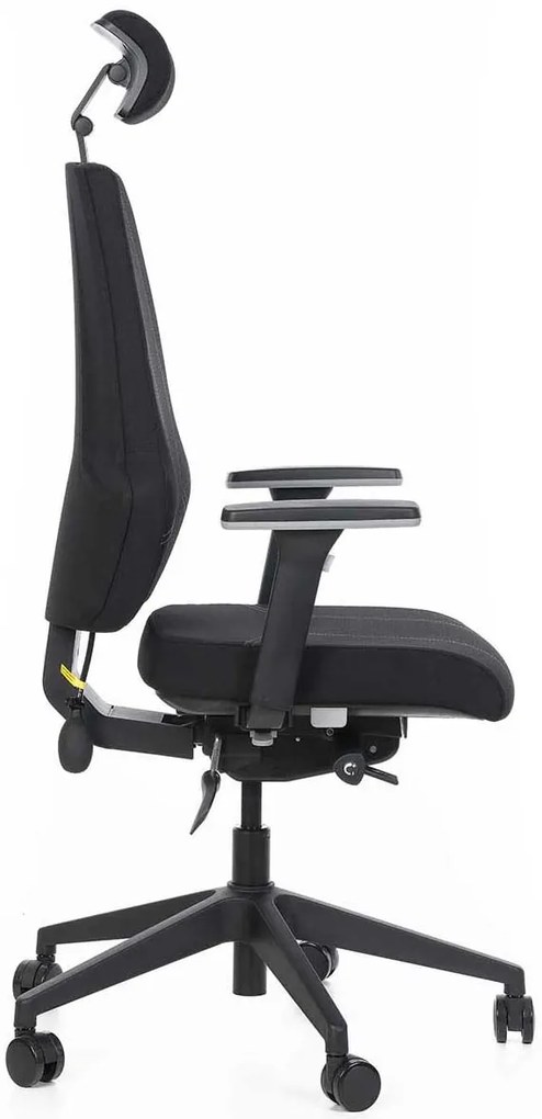 MERCURY Ergonomická kancelářská židle DELI - černá látka