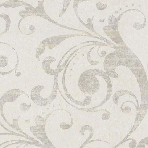 Vliesové tapety na zeď La Veneziana - barokní vzor bílo-béžový