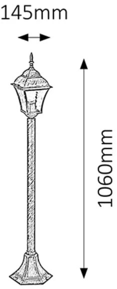 Rabalux 8395 - Venkovní lampa TOSCANA 1xE27/60W/230V IP44