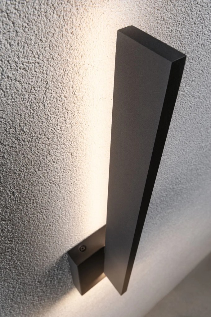 P 94786 LED venkovní nástěnné svítidlo Levka IP44 115x80mm 3000K 13,5W 230V antracit hliník - PAULMANN