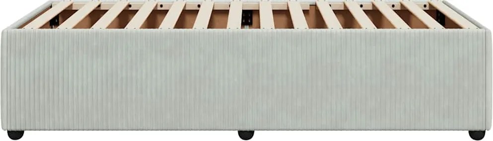 Rám postele bez matrace světle šedá 100 x 200 cm samet 3284988