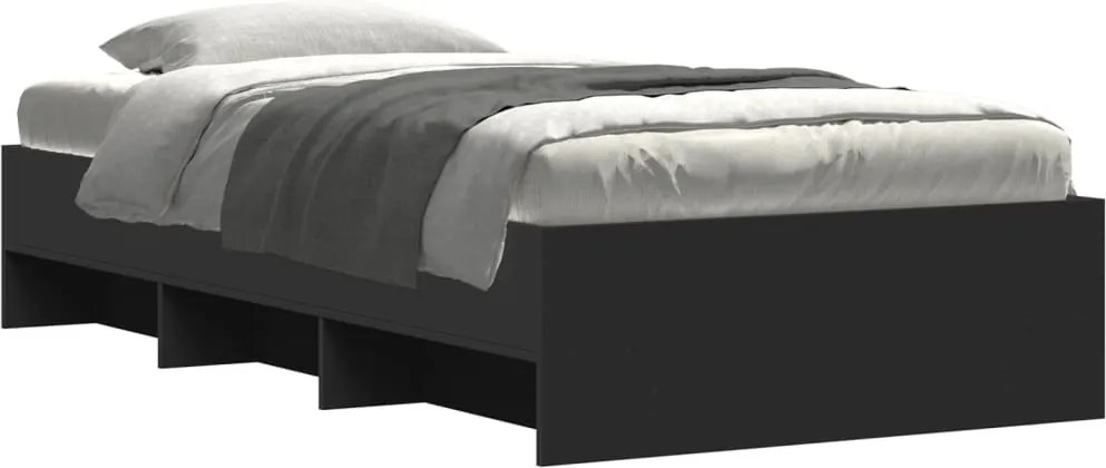 Rám postele černý 100 x 200 cm kompozitní dřevo 3295668
