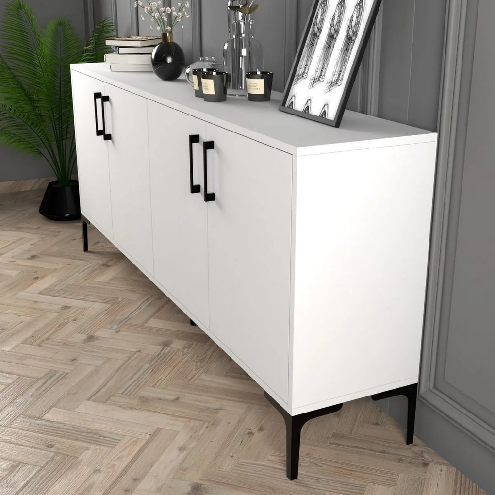 Komoda Kiev 180 cm bílá