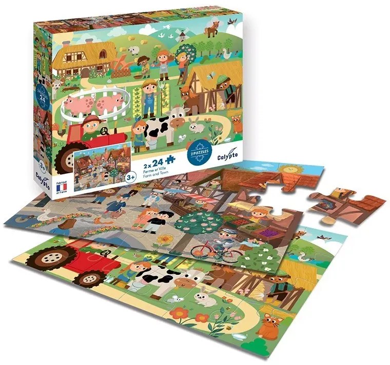 Puzzle sentosphere puzzle - na farmě a ve městě