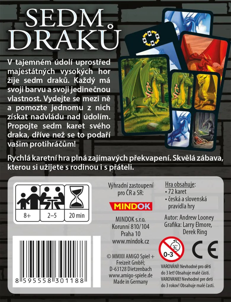 MINDOK HRA Sedm draků karetní *SPOLEČENSKÉ HRY* mn118