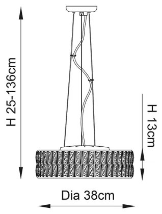 Endon 76513 - LED Lustr na lanku VERINA 5xLED/5W/230V lesklý chrom