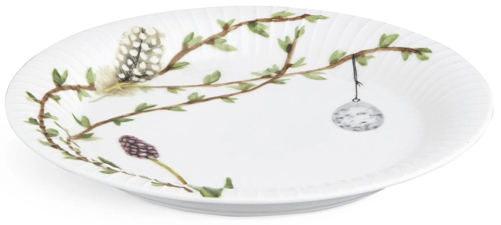KÄHLER Porcelánový talíř Hammershøi Easter 22 cm, bílá barva, multi barva, porcelán