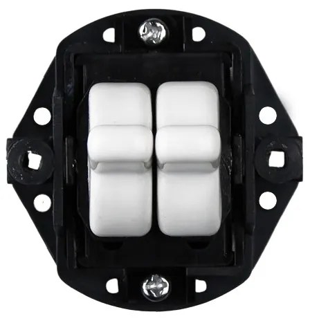 Elhard Nástěnný keramický vypínač s páčkou č.5b, bílý KN1255W