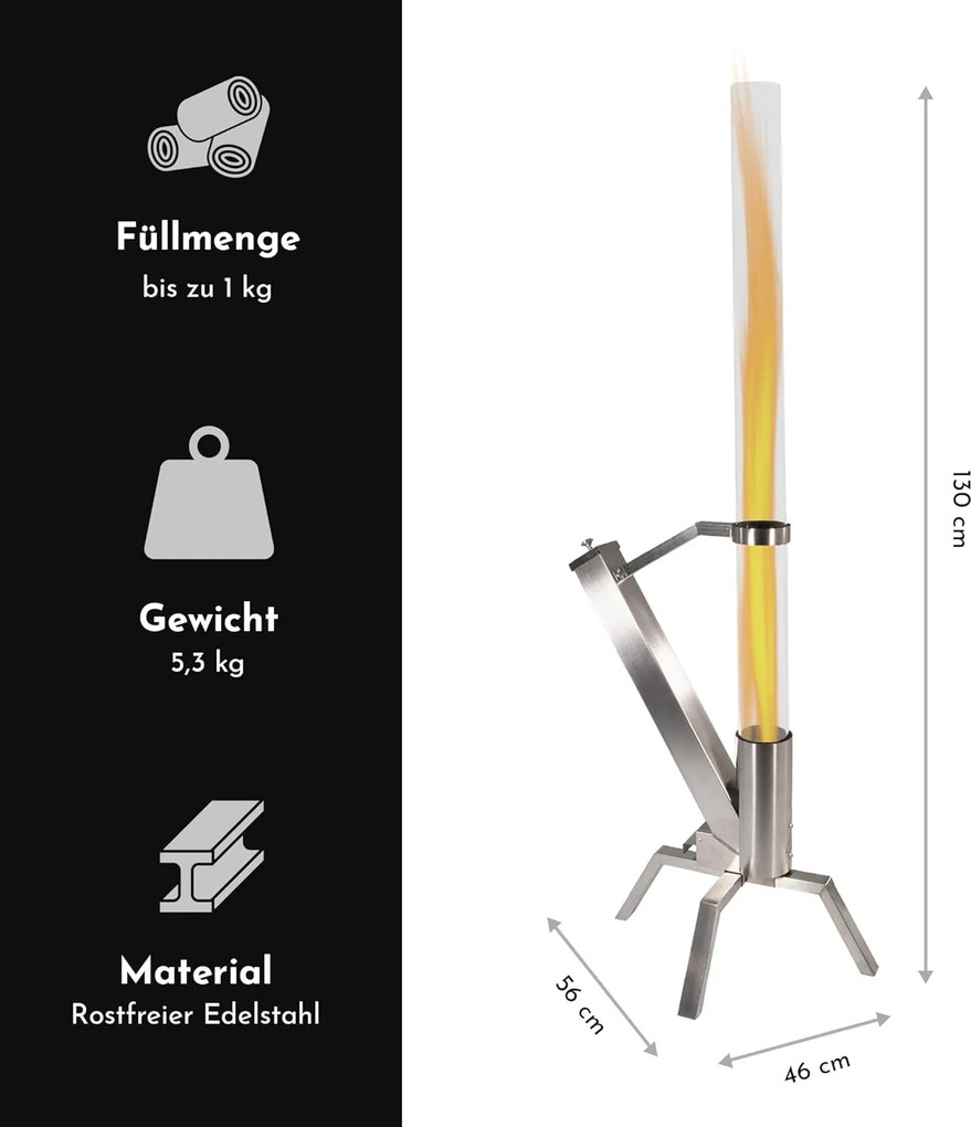 Amzon Terasový ohřívač kamna na pelety zahradní krb JET raketa