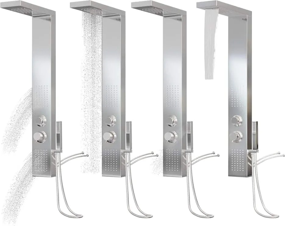 Sprchový panel set z nerezové oceli čtvercový 151414