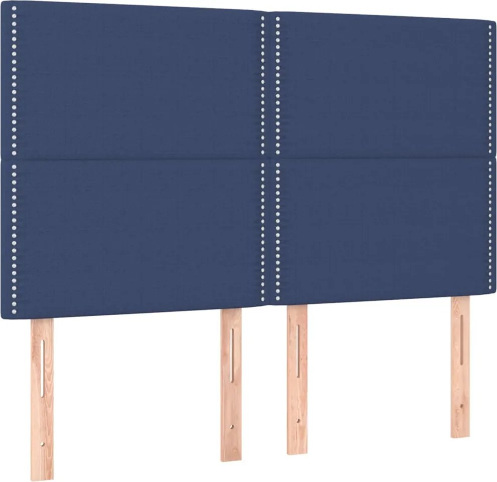 Box spring postel s matrací modrá 140x190 cm textil 3136515