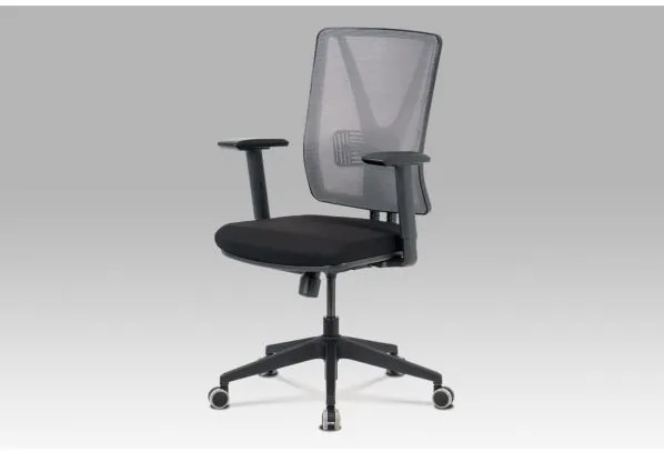 Artium  Kancelářská židle, šedá síťovina+černá látka, synchronní mech, plast kříž