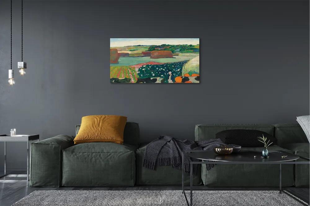 Obrazy na plátně Art malované pohled venkova 120x60 cm