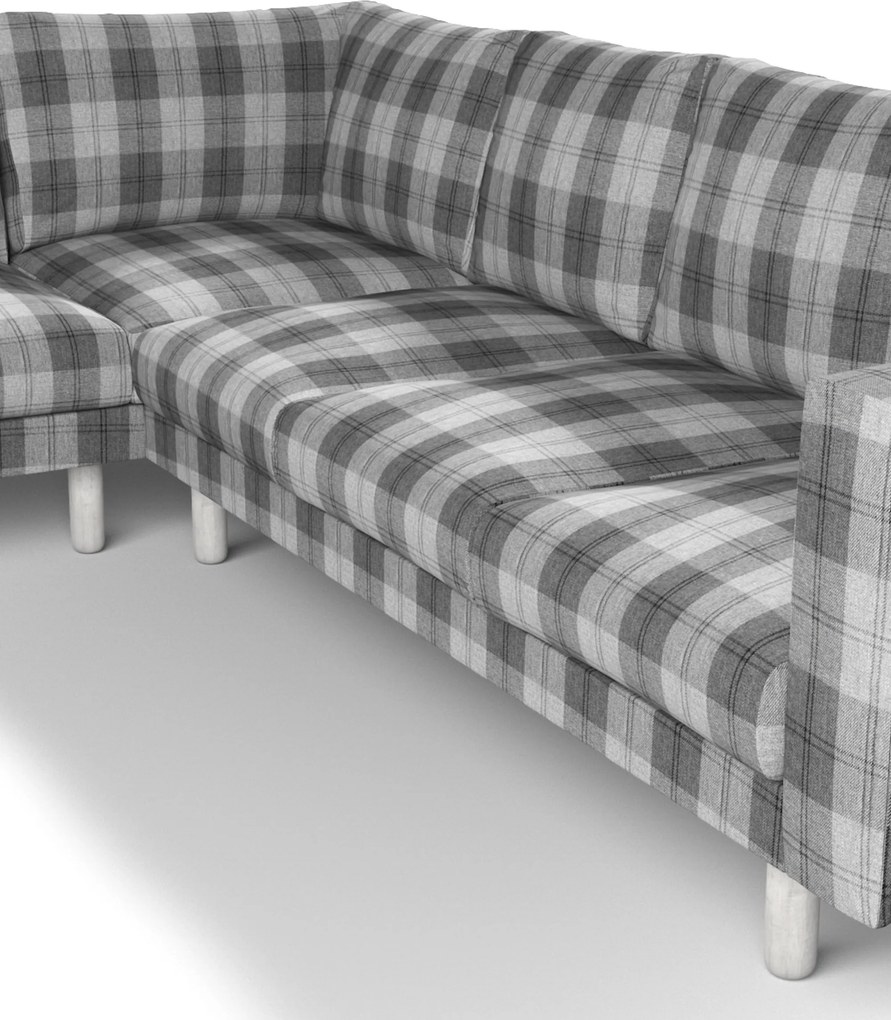 Potah na pohovku IKEA Norsborg rohová 5-místná barva šedá látka pletený vzor, vzorované