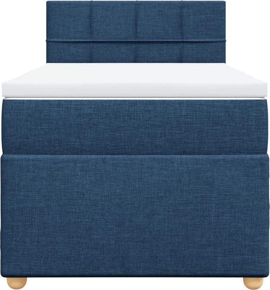 Box spring postel s matrací modrá 80x200 cm textil 3288813