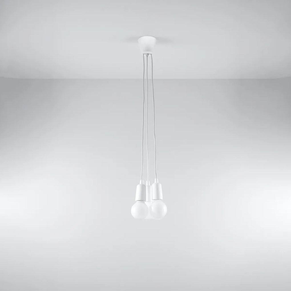 Sollux Lighting Závěsné svítidlo DIEGO 3 bílé