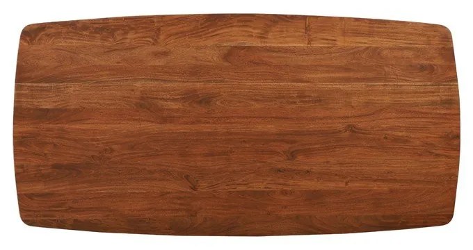 Hnědý jídelní stůl s deskou z akácie 100x220 cm Quenza – Light & Living