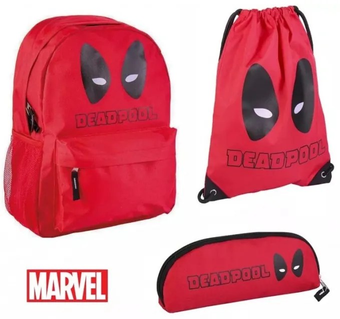 SET batoh, vak a penál Deadpool Marvel