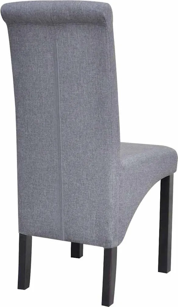Jídelní židle 6 ks světle šedé textil 272246