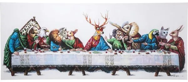 Obraz s ručními tahy Last Supper 100x240cm