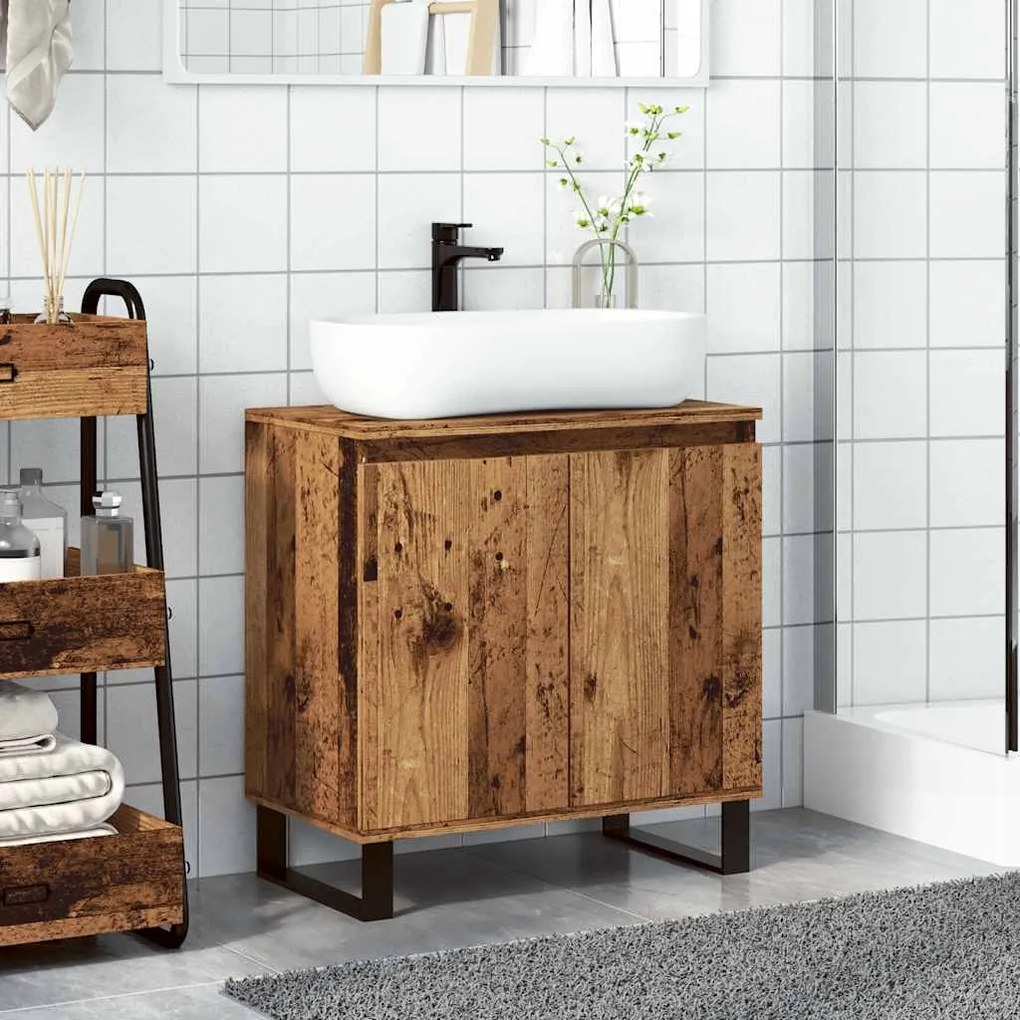 Koupelnová Skříňka Old Wood 58 X 33 X 60 Cm Kompozitní Dřevo