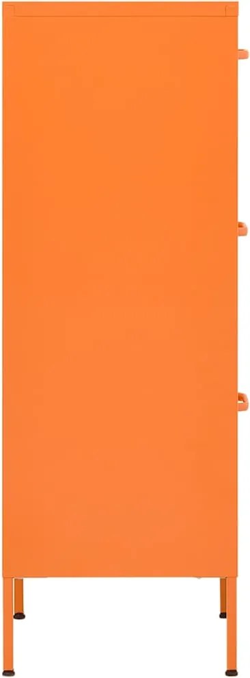 Úložná skříň oranžová 42,5 x 35 x 101,5 cm ocel 336183