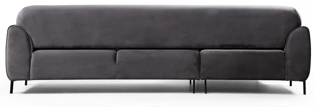 Designová sedačka Haylia 287 cm antracitová - levá