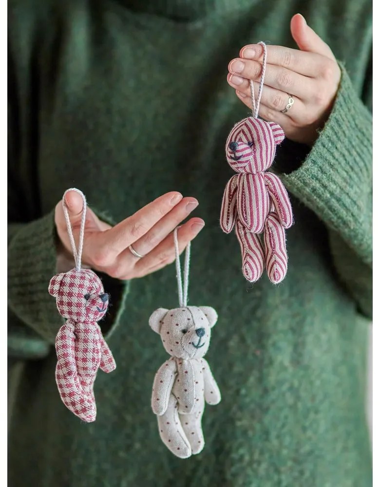 Textilní vánoční ozdoby v sadě 3 ks 5 cm Salwa – Bloomingville