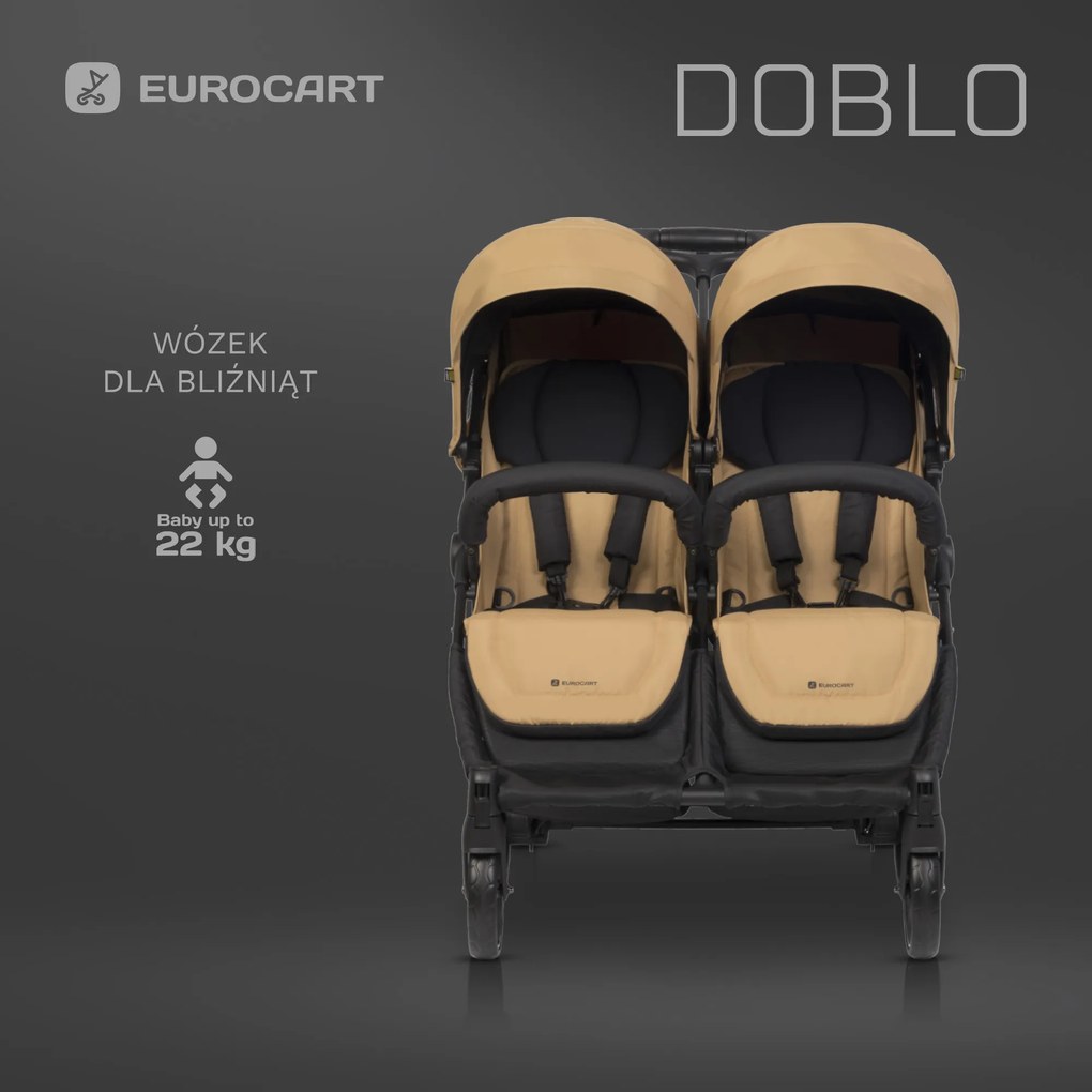 Sourozenecký kočárek Euro-Cart Doblo Camel