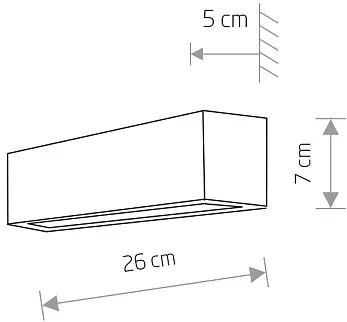 Nástěnné svítidlo Nowodvorski 7601 STRAIGHT WALL XS černá