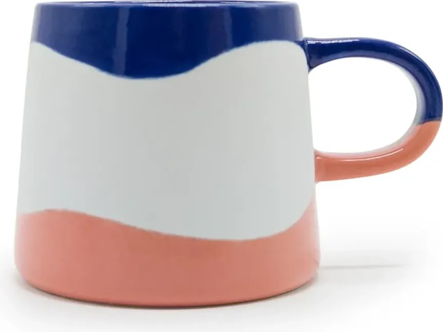 Kameninový hrnek Lia, 400 ml – tříbarevný design s nepravidelným přechodem
