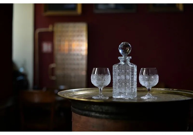 Onte Crystal Bohemia Crystal ručně broušený set na rum, brandy a whisky 500pk 1+2