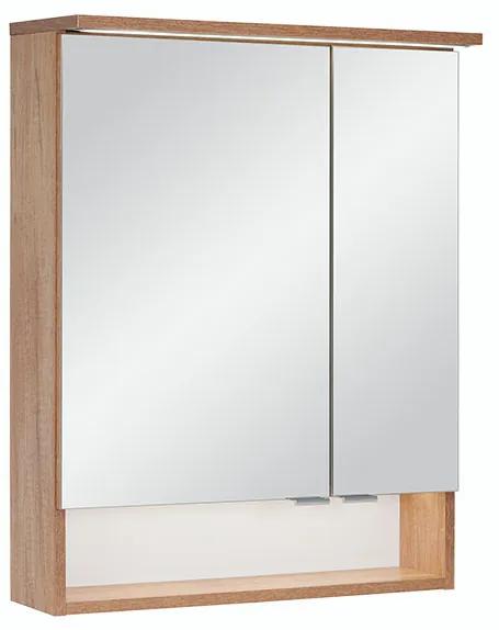 A-Interiéry Zrcadlová skříňka závěsná s LED osvětlením Donau 60 ZS - donau_60zs