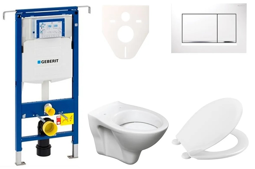 Cenově zvýhodněný závěsný WC set Geberit do lehkých stěn / předstěnová montáž+ WC S-Line S-line Pro 111.355.00.5NR5