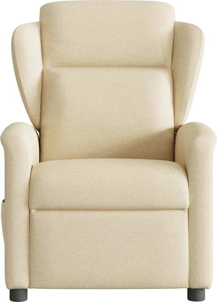 vidaXL Masážní polohovací křeslo textil [4015587] Barva: krémová