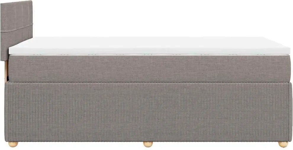 Box spring postel s matrací taupe 80x200 cm textil 3289587
