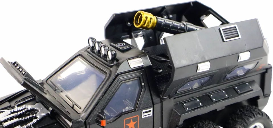 LEAN Toys Auto s dělem uvnitř, zvuk, světlo, 3 barvy