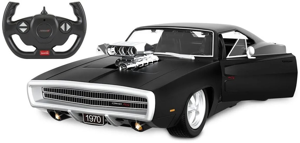 Rc auto jamara dodge charger r/t 1970 1:16, černé, 2,4ghz